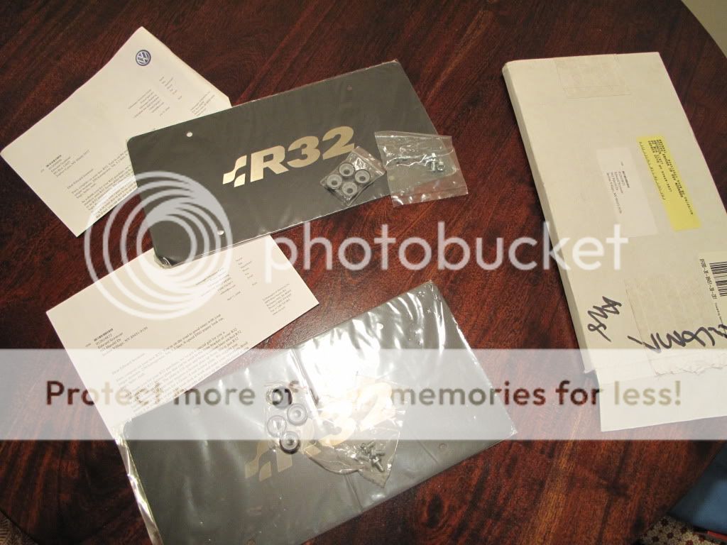OEM MK5 R32 front license plates | VW Vortex - Volkswagen Forum